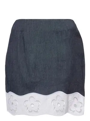 Staud Margaux Linen-blend Miniskirt - White
