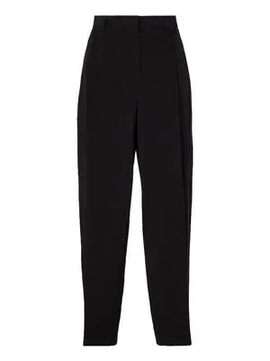 TOTEME Wide-leg Wool Viscose Blend Trousers - Black