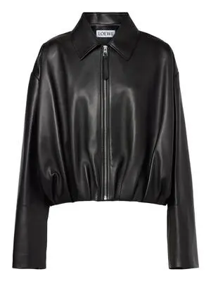 Loewe Leather Zip-up Jacket - Black
