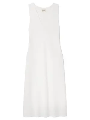 Khaite Keran Stretch-knit Midi Dress - White