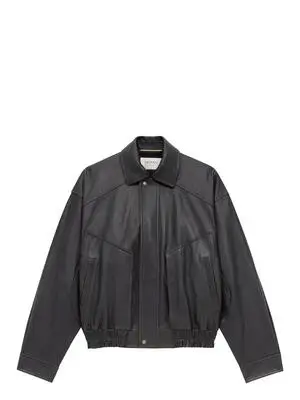 SAINT LAURENT Saint Laurent Leather Bomber Jacket
