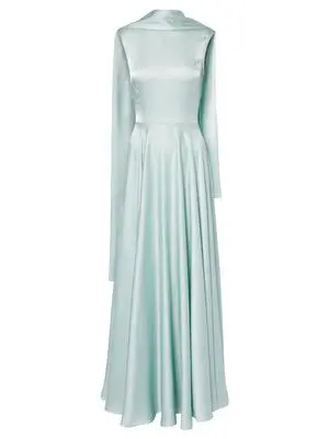 Solace London Solace London Emelia Scarf-Detail Gown Blue