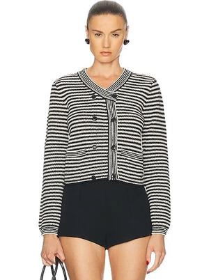 FRAME Court Cardigan - Black Multi