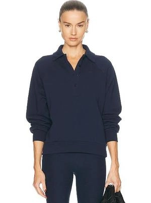 The Upside Collared Polo Top - Navy
