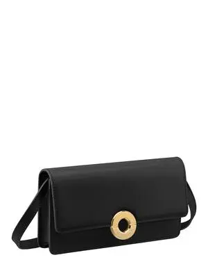 BVLGARI Roma Leather Clutch Bag - Black