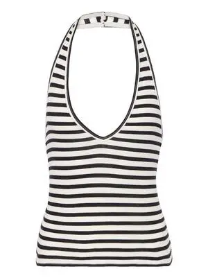 NILI LOTAN Nili Lotan Britt Halterneck Cotton Jersey Top