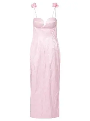 Magda Butrym Floral Appliqué Bustier Dress - Pink