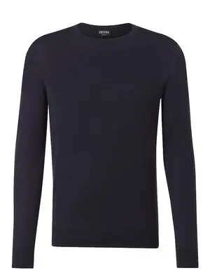 Zegna Cashmere And Silk Sweater - Blue