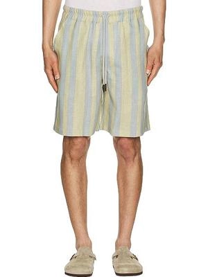 Oas Mist Strata Nicola Linen Shorts - Multi