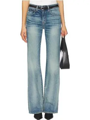 NILI LOTAN Celia Straight Leg Jeans - Blue