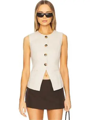 Heartloom Emerson Linen Waistcoat - Neutral