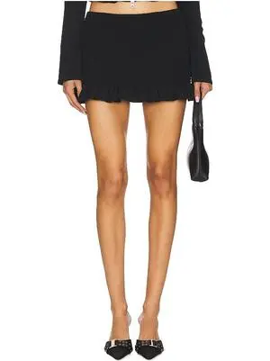 GUIZIO Constance Smocked Mini Skirt - Black