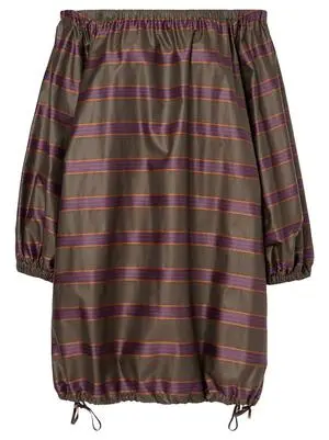 Max Mara Off-the-shoulder Striped Mini Dress - Multicoloured