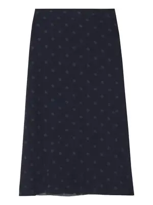 Acne Studios Layered Distressed Polka-dot Chiffon Skirt - Blue