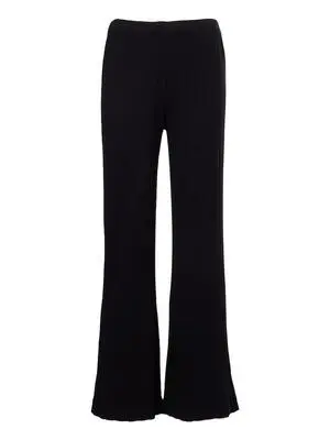 Velvet By Graham & Spencer Alemi Pointelle Straight Pants - Black