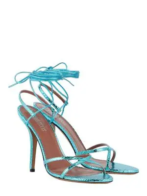 PARIS TEXAS Paris Texas Linda 105 Leather Lace-Up Sandals