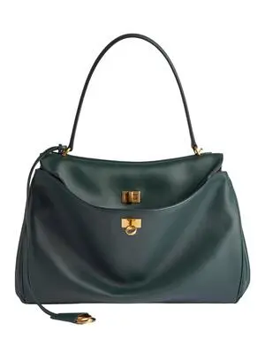 Balenciaga Balenciaga Leather Rodeo Top-Handle Bag Green