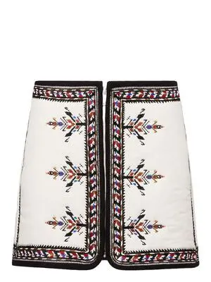 MARANT ETOILE Zeria Embroidered Cotton Miniskirt
