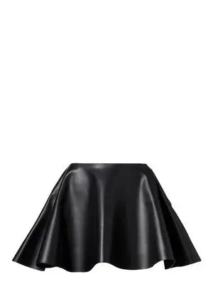 JW Anderson Circle Leather Mini Skirt - Black