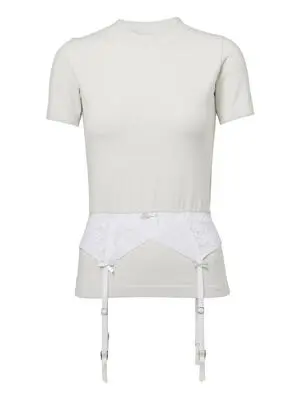 Balenciaga Cotton-blend Jersey T-shirt - White