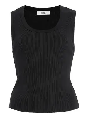 AGOLDE Poppy Shrunken Jersey Tank Top - Black