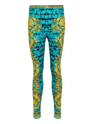 Versace Regalia Baroque Jersey Leggings - Multicoloured