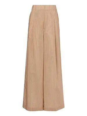 Dries Van Noten Striped Cotton-blend Palazzo Pants - Beige