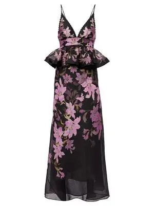 Zimmermann Dawning Floral Gown - Black
