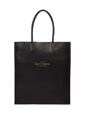 Smythson Smythson Leather Tote Bag Black