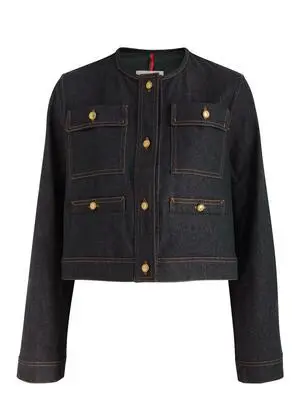MONCLER Moncler Tencin Cropped Denim Jacket