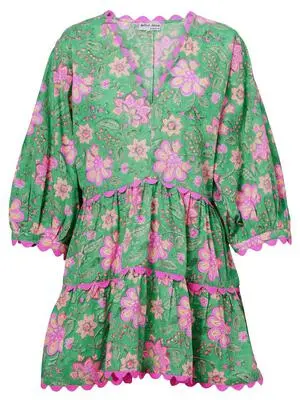 JULIET DUNN Floral Printed Mini Dress - Multicoloured