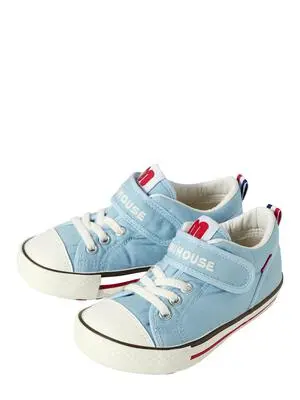 MIKI HOUSE Logo Velcro High Top Sneakers - Blue