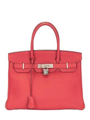 FWRD RENEW Hermes Togo Birkin 30 Handbag - Red