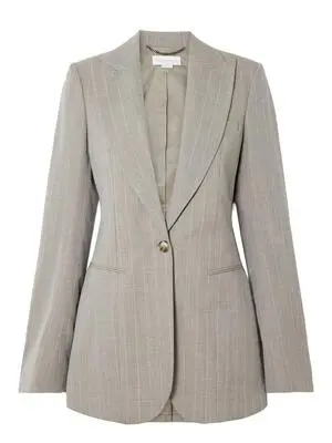 Stella McCartney Pinstriped Wool Blazer - Gray