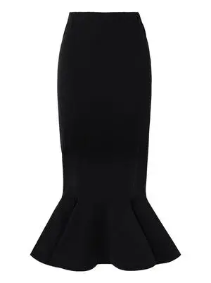 Marni Pleated Cotton-jersey Midi Skirt - Black