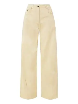 16Arlington Armine Cotton-blend Straight-leg Trousers - Yellow