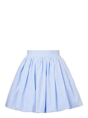 PATOU Gathered Miniskirt In Cotton - Blue