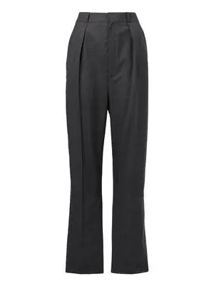 LEMAIRE Lemaire Pleated Wool Twill Straight Trousers