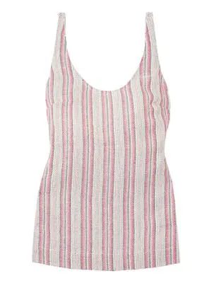 Faithfull The Brand Var' Open Back Striped Tank - Pink