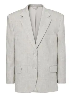 Magda Butrym Heather Linen And Wool Blazer - Grey