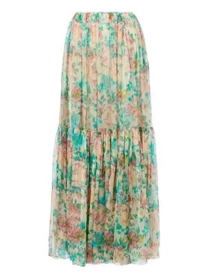 Chloé Floral Silk Muslin Maxi Skirt - Multicoloured