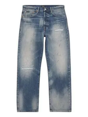 Polo Ralph Lauren Heritage Straight Distressed Jeans - Blue