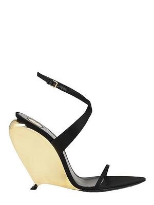 Saint Laurent Saint Laurent Gippy Wedge Sandal Nero