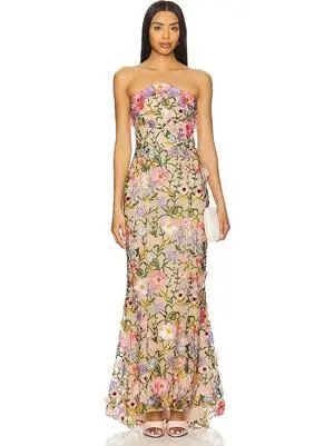 ELLIATT Nydia Gown Floral Embroidered Maxi Dress - Multi