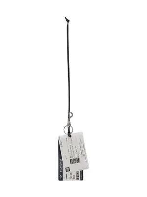 Balenciaga Train Ticket Keychain - Black