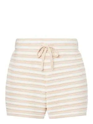 The Upside Canyon Roller Knitted Cotton Shorts - Brown