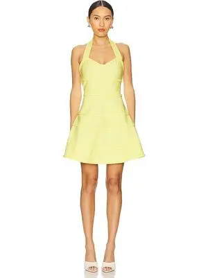 ELLIATT Katlyn Halter Mini Dress In . Also - Yellow