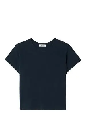 AGOLDE Adine Cropped Organic Cotton-jersey T-shirt - Blue