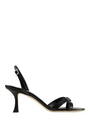 JIMMY CHOO Jimmy Choo Elsy 70 Leather Heeled Sandals Black