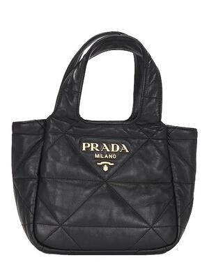 FWRD RENEW Prada Nappa Tote Bag - Black